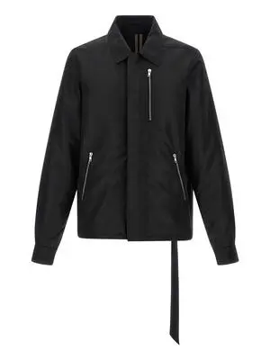 Rick Owens Jacket With Concealed Zipper - Black
