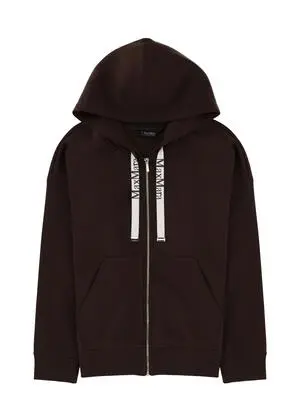 Max Mara Cotton Jersey Full Zip Sweatshirt - Brown