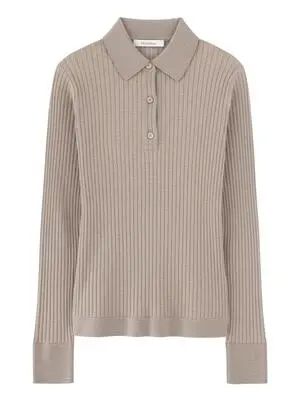 Max Mara Cashmere Polo Shirt Brown