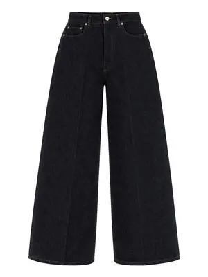 Sportmax Wide-leg Denim Pants - Blue