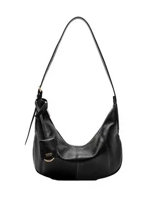 LANCEL Victoire Zip Leather Shoulder Bag - Black