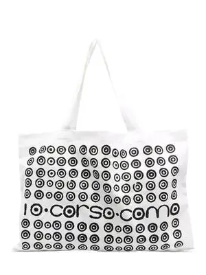 10 CORSO COMO Logo-print Shopper - White