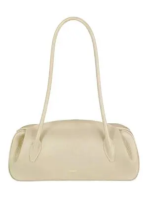Yuzefi Oyster Shoulder Bag With Logo Detail - Neutrals