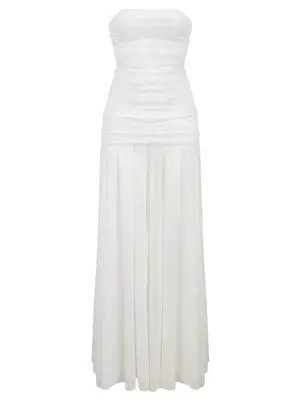 Retrofete Adele Strapless Maxi Dress - White