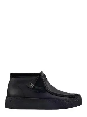 Clarks Cup Leather Lace-up Desert Shoes - Black
