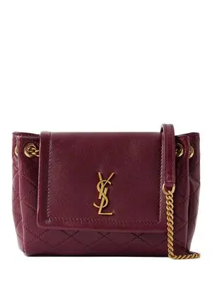Saint Laurent Nolita Mini Shoulder Bag - Burgundy