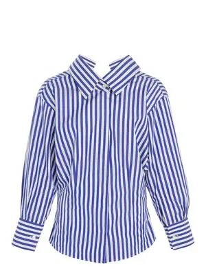 Givenchy Sculpted Striped Cotton Poplin Shirt Multi