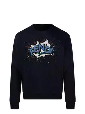 Fendi Cotton Sweatshirt - Blue