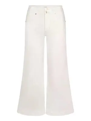 FRAME Seamed Cropped Jeans - White