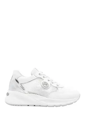 NEROGIARDINI Perforated Leather Sneakers - White