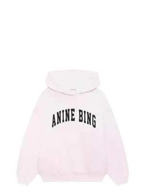 ANINE BING Harvey Logo-detail Hoodie - Pink