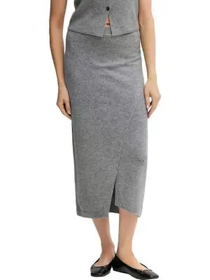 OUI Knitted Split Midi Skirt
