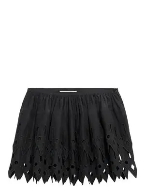 Blumarine Laser-cut Mini Skirt - Black