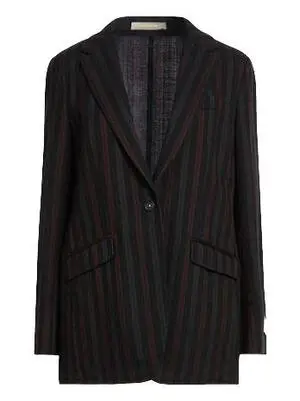 Massimo Alba Wool Striped Blazer - Blue