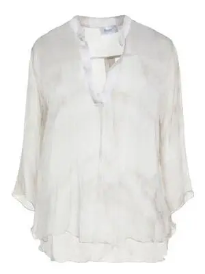 HOPPER Silk Georgette Top - Off White