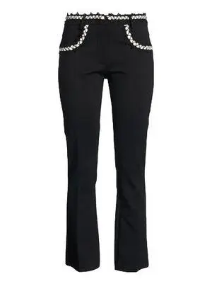 DANIELA DREI Flared Pants With Appliqués - Black