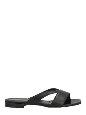 BERVICATO Thong Sandal In Calfskin - Black