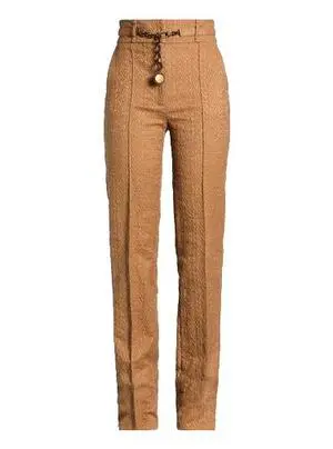 Elisabetta Franchi Straight-leg Pants With Belt - Beige