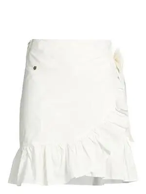 LIU •JO Cotton Mini Wrap Skirt - White