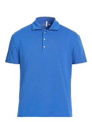 BUTTON Polo Shirt Size Cotton, Elastane - Blue