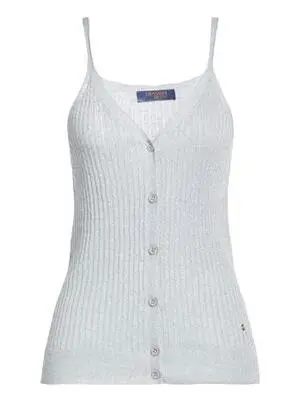 TRUSSARDI Top In Linen, Metallic Fiber, Polyamide - Grey