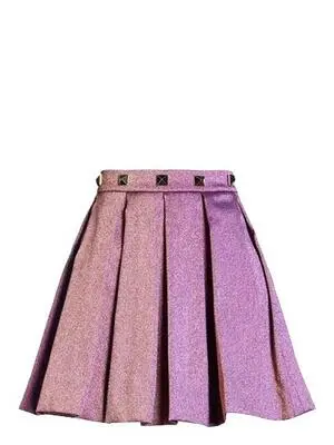 W LES FEMMES BY BABYLON Mini Pleated Skirt - Purple