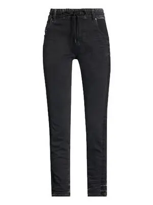 DIESEL® Cotton-blend Skinny Jeans With Leather Trims - Black