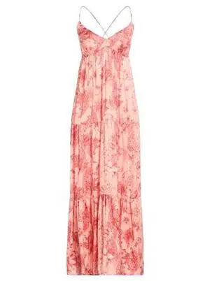 LIU •JO Paisley-print Satin Maxi Slip Dress - Pink
