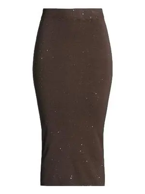 HAVEONE Midi Pencil Skirt - Brown