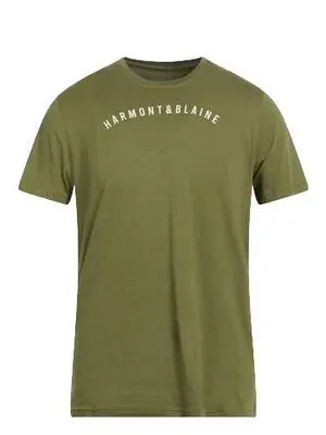 HARMONT & BLAINE T-shirt Military Size Cotton - Green