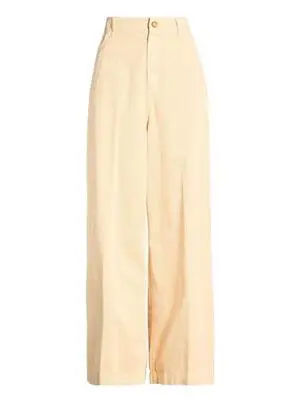 ALYSI Wide-leg Gabardine Pants - Beige