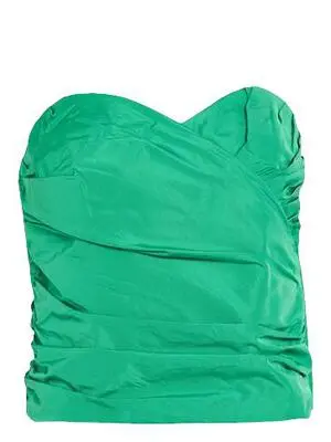 LIU •JO Taffeta Tube Top - Green