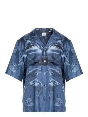 Burberry Shirt Size Silk - Navy