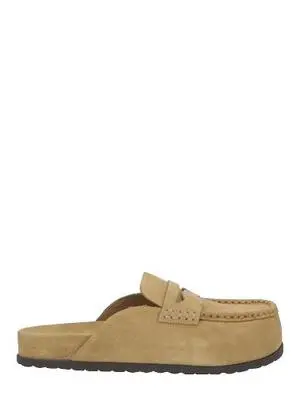 Ash Leather Clogs - Beige