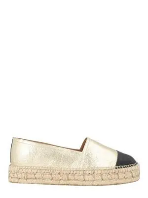 KARIDA Platinum Leather Espadrilles - Grey