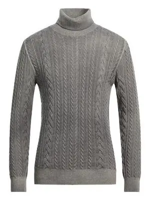 MASQ Turtleneck Cable-knit Wool Sweater - Grey