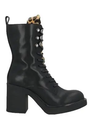 TOSCA BLU Leather Ankle Boots - Black