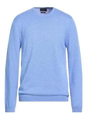 LIU •JO MAN Crewneck Cashmere-silk Blend Sweater - Blue