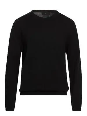 LIU •JO MAN Long Sleeve Crewneck Cashmere And Silk Sweater - Black