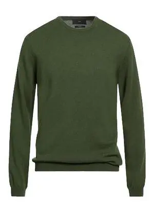 LIU •JO MAN Long Sleeve Crewneck Cashmere And Silk Sweater - Green