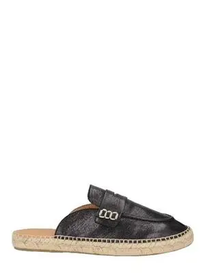 KARIDA Leather Espadrilles - Black