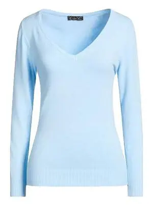 ALV BY ALVIERO MARTINI Knitted V-neck Sweater - Blue