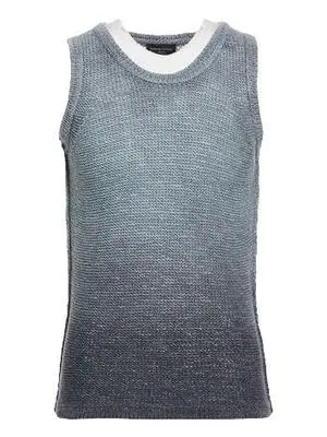 ROBERTO COLLINA Sleeveless Tie-dyed Knit Top - Grey