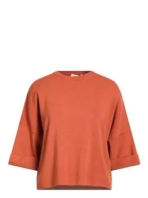 KONTATTO Knit Short Sleeve Sweater Rust