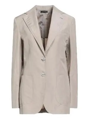 Brioni Single-breasted Blazer In Silk And Linen - Beige