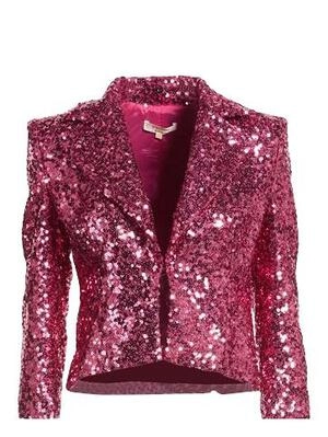 W LES FEMMES BY BABYLON Polyamide Sequined Blazer - Fuchsia