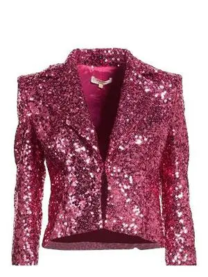 W LES FEMMES BY BABYLON Cropped Sequined Blazer - Pink