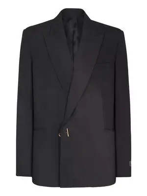 Balmain Notched-lapel Wool Blazer - Black