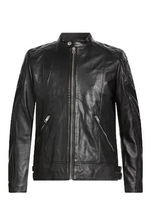 DIESEL® Leather Quilted Jacket - Black