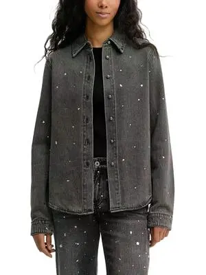 Miss Sixty Embellished Shirt - Grey